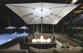 Eclipse 10' Square Cantilever Umbrella | Umbrella Source